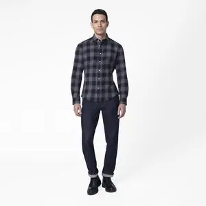 INDOCHINO Jackson Buffalo Flannel Casual Shirt - Gray