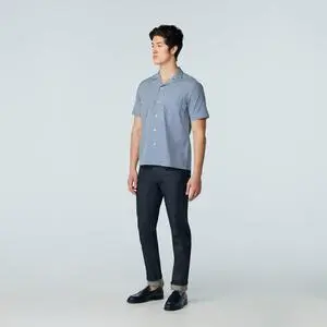 INDOCHINO Hyde Gingham Camp Shirt - Blue