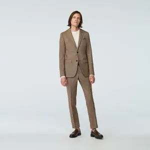 INDOCHINO Beckenham Nailhead Flannel Light Suit - Brown