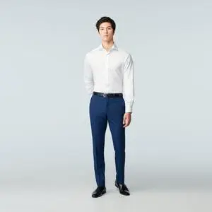 INDOCHINO Howell Wool Stretch Fineline Pants - Blue