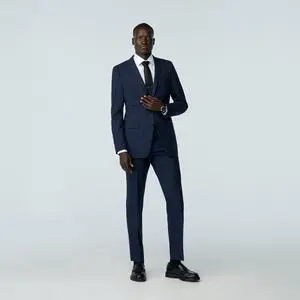 INDOCHINO Howell Wool Stretch Fineline Suit - Navy