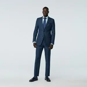 INDOCHINO Newbridge Tweed Wool Stretch Suit - Blue