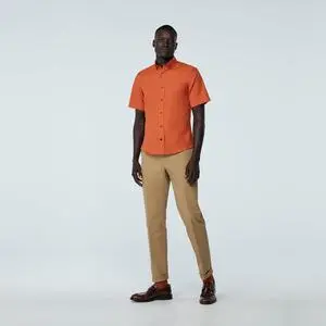 INDOCHINO Glynn Brushed Melange Rust Casual Shirt - Red