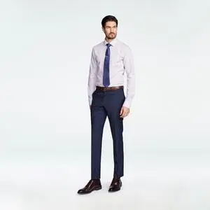 INDOCHINO Hamilton Sharkskin Navy Pants - Blue
