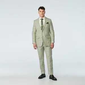 INDOCHINO Outwell Plaid Olive Blazer - Green