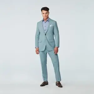 INDOCHINO Norwich Wool Stretch Stone Blazer - Blue