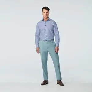 INDOCHINO Norwich Wool Stretch Stone Pants - Blue
