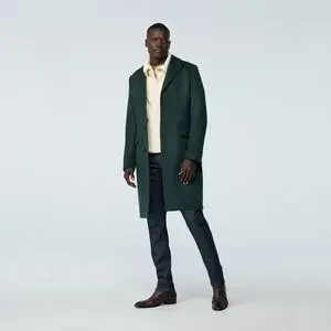 INDOCHINO Heartford Dark Chesterfield Overcoat - Olive