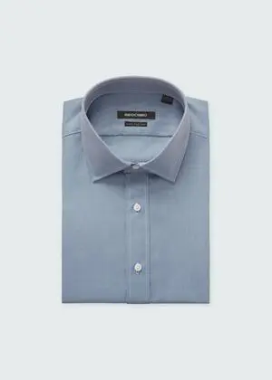 INDOCHINO Hyde Herringbone Stone Shirt - Blue