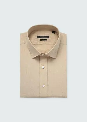 INDOCHINO Oakington Seersucker Shirt - Sand