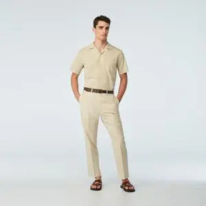 INDOCHINO Oakington Seersucker Camp Shirt - Sand