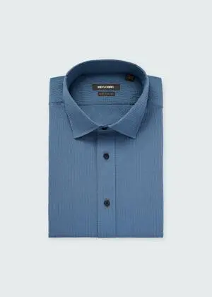 INDOCHINO Oakington Seersucker Stone Shirt - Blue