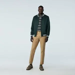 INDOCHINO Varsity Dark Olive Bomber Jacket - Green