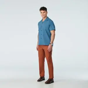 INDOCHINO Oakington Seersucker Stone Camp Shirt