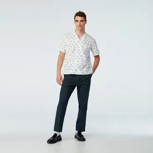 INDOCHINO Otham Bicycle Print Camp Shirt - Black