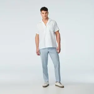 INDOCHINO Otham Shell Print Camp Shirt - Blue