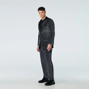 INDOCHINO Harford Velvet Tuxedo Suit - Gray
