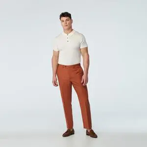 INDOCHINO Stockport Wool Linen Pants - Brown