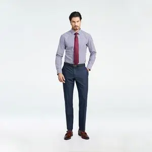 INDOCHINO Hayle Sharkskin Slate Pants - Blue
