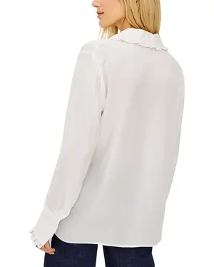 Rails Lace Trim Button Front Top