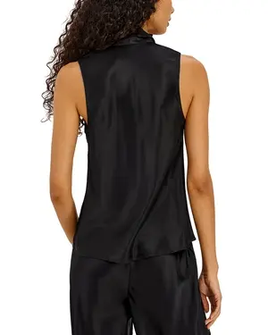 Rails Sleeveless Scarf Top - Black