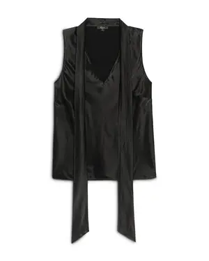 Rails Sleeveless Scarf Top - Black