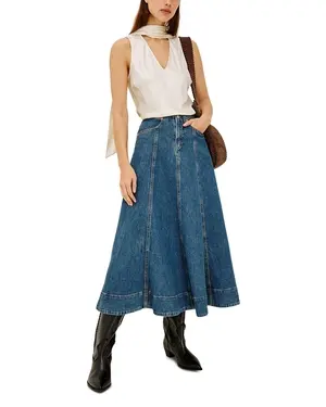Rails Vicente Midi Jean Skirt