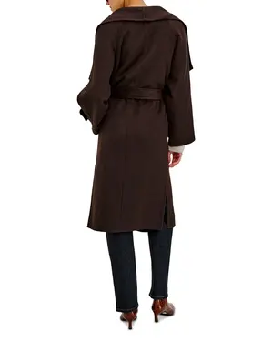 Rails Celeste Belted Wrap Coat - Chocolate