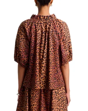Xirena Clementine Cotton Ruffled Top