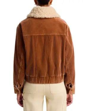Xirena Bradley Sherpa Collar Cotton Corduroy Jacket - Camel