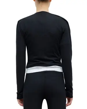 LESET Lauren Crop Wrap Top