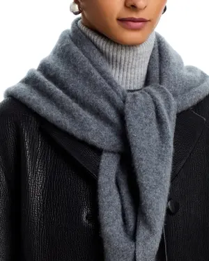 Aqua Brushed Cashmere Triangle Wrap Exclusive - Grey
