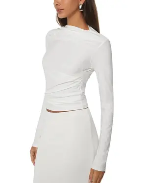 THE LINE BY K Selma Long Sleeve Top - White