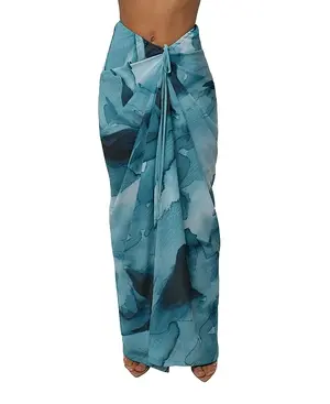 JLUXLABEL Abstract Noelia Printed Maxi Skirt
