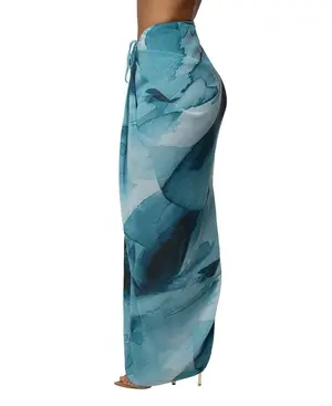 JLUXLABEL Abstract Noelia Printed Maxi Skirt