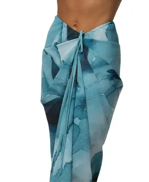 JLUXLABEL Abstract Noelia Printed Maxi Skirt