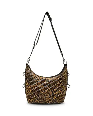 THINK ROYLN Icon Quilted Animal Print Shoulder Bag