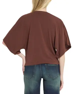 Lyssé Ginger Mixed Media Dolman Sleeve Top