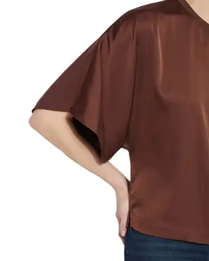 Lyssé Ginger Mixed Media Dolman Sleeve Top