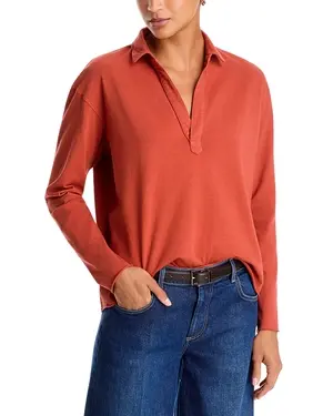 Frank & Eileen Patrick Collared Sweatshirt - Clay