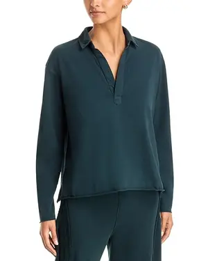 Frank & Eileen Patrick Cotton Collared Sweatshirt - Pine