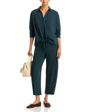 Frank & Eileen Patrick Cotton Collared Sweatshirt - Pine