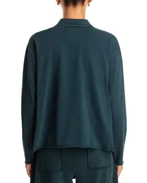 Frank & Eileen Patrick Cotton Collared Sweatshirt - Pine