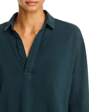Frank & Eileen Patrick Cotton Collared Sweatshirt - Pine