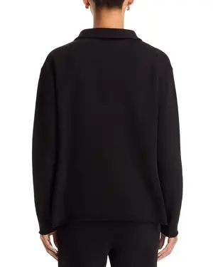 Frank & Eileen Patrick Cotton Collared Sweatshirt - Black