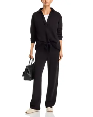Frank & Eileen Patrick Cotton Collared Sweatshirt - Black