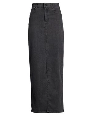 EMME BY MARELLA Denim Skirt Charcoal Size Cotton, Elastane - Grey