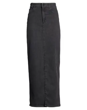 EMME BY MARELLA Denim Skirt Charcoal Size Cotton, Elastane