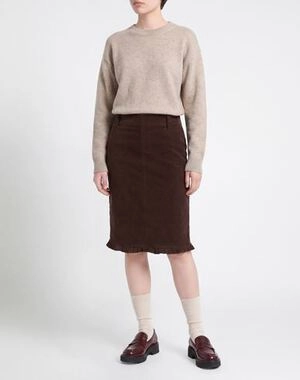 MEIMEIJ Midi Skirt Dark Size Cotton, Elastane