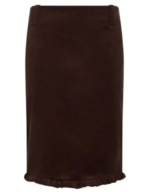 MEIMEIJ Midi Skirt Dark Size Cotton, Elastane